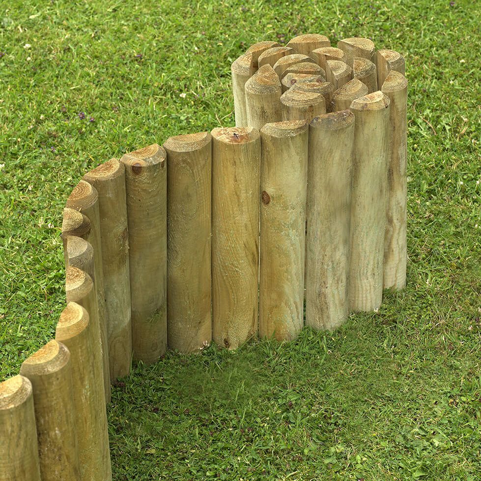 Forest Garden Lawn Edging Log Roll - Hillier