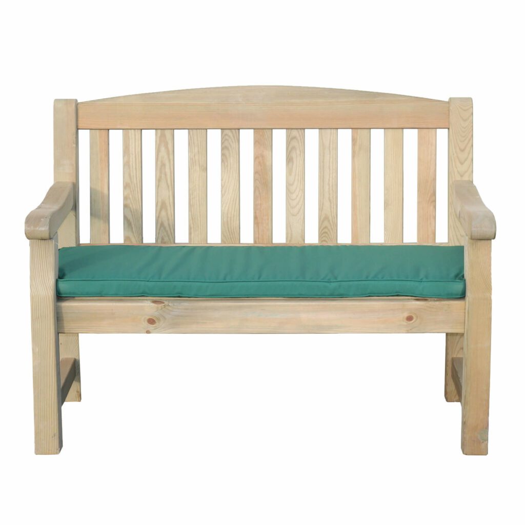 Emily 2 Seater Bench And Pad - Green - Hillier