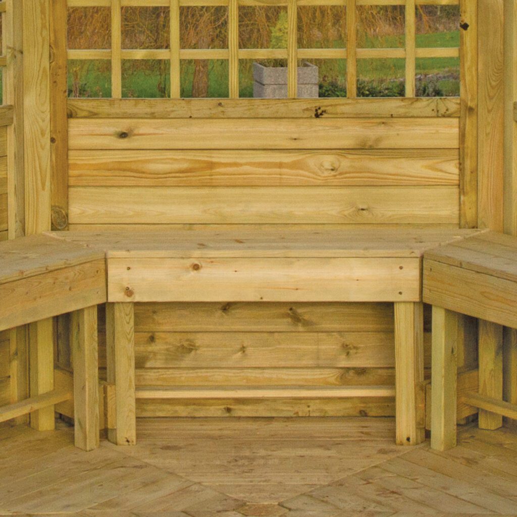 Set Of 3 Gazebo Benches - Hillier