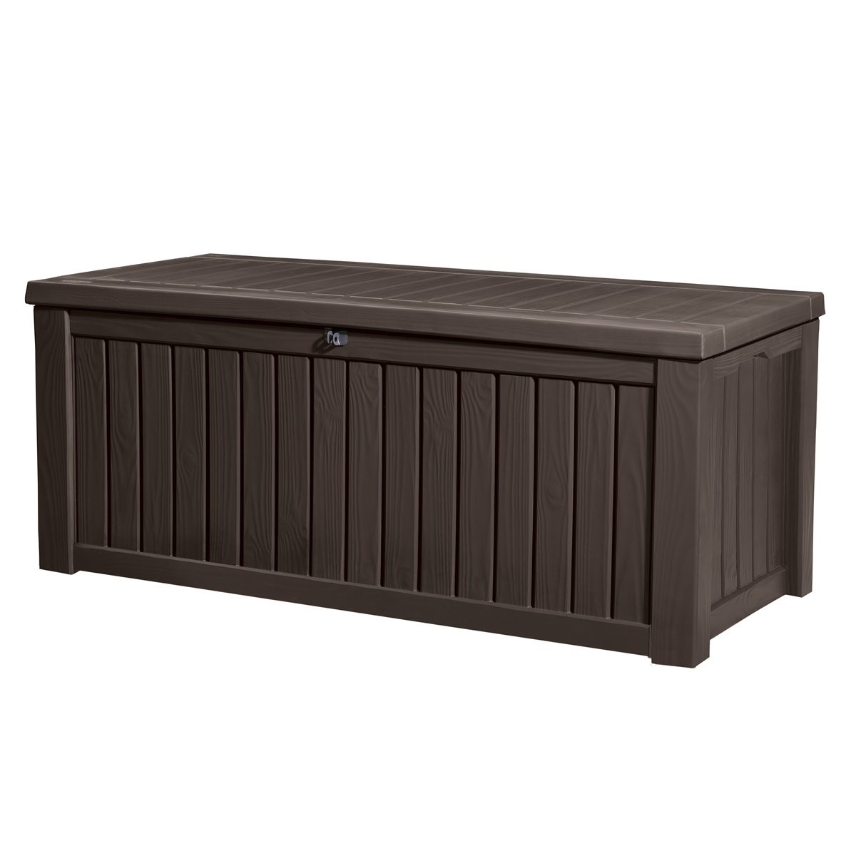 Keter Rockwood Garden Storage Box 570L - Brown - Hillier